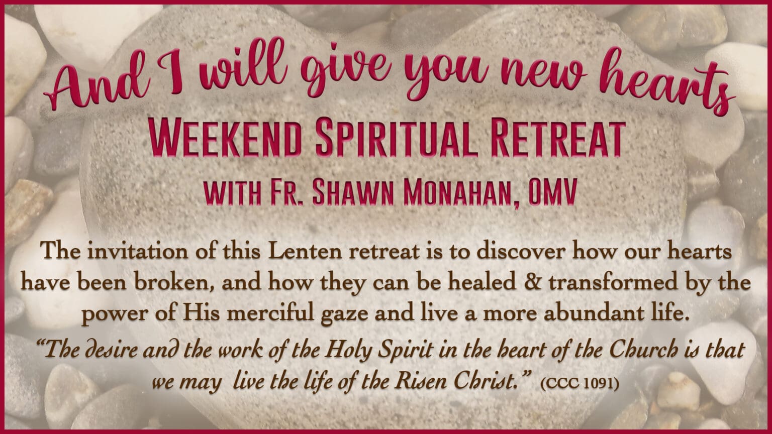 Weekend Spiritual Retreat with Fr. Shawn Monahan, OMV - March 31, 2023 ...