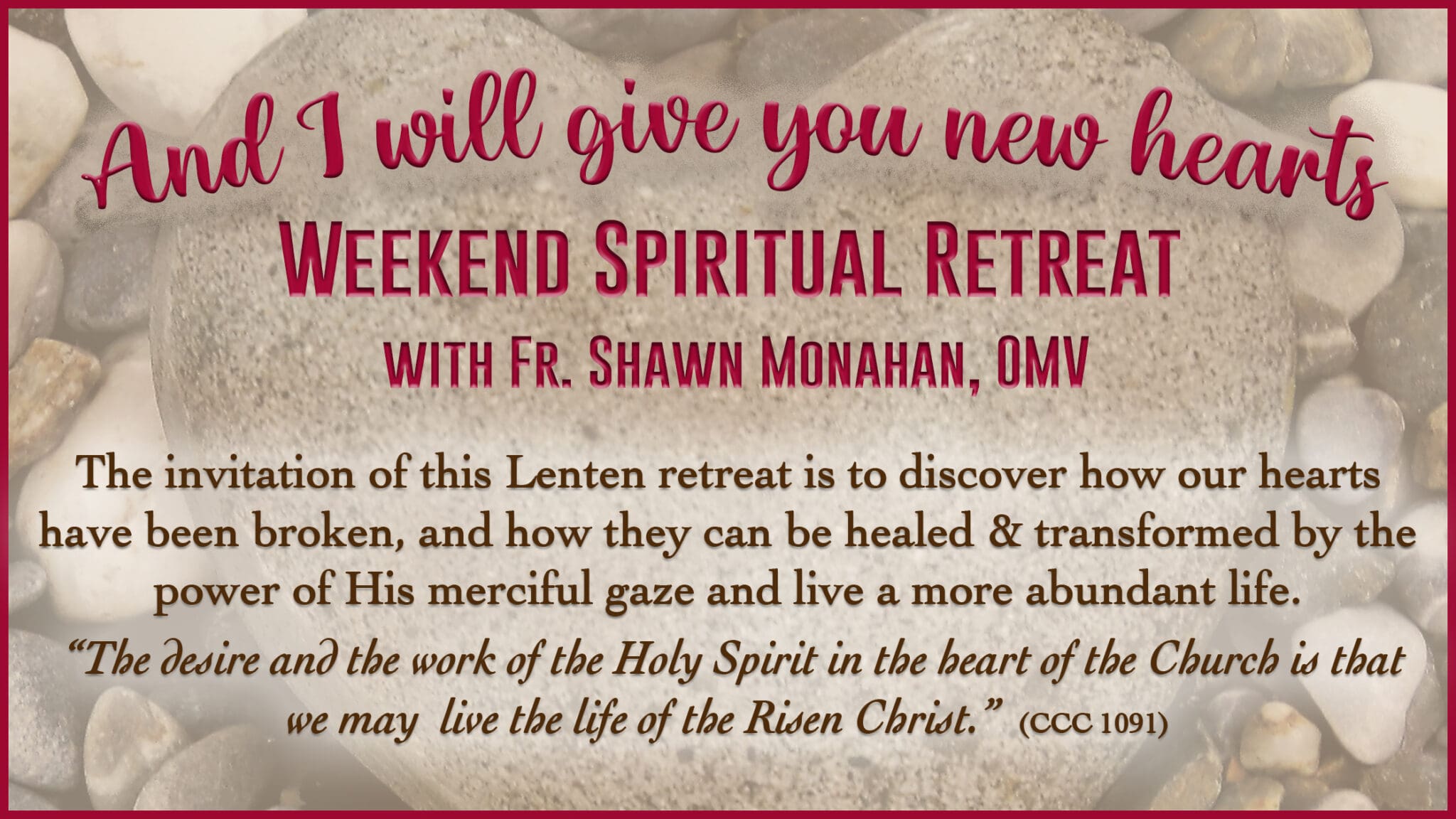 Weekend Spiritual Retreat with Fr. Shawn Monahan, OMV - March 31, 2023 ...